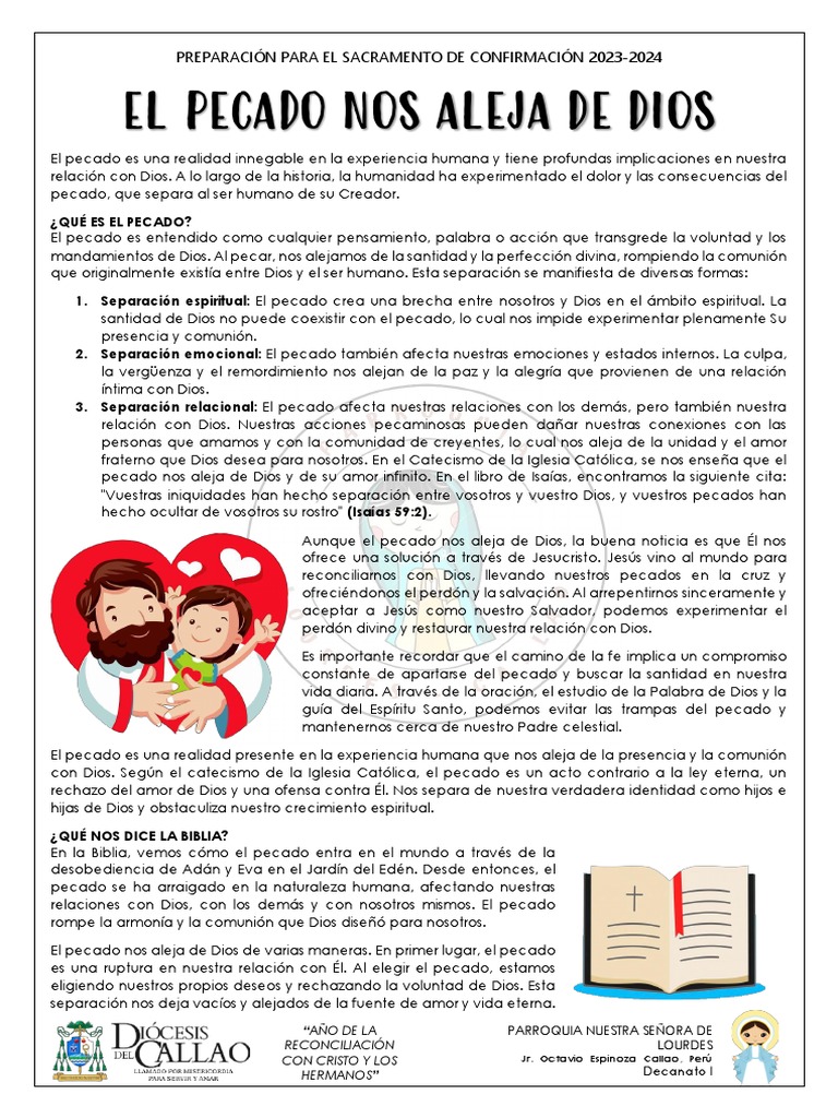 El Pecado Nos Aleja de Dios - Imprimir | PDF