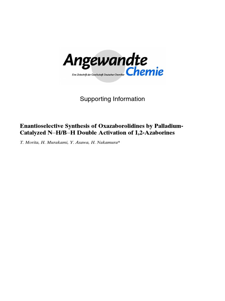 Angew. Chem - Int. Ed., 2022, 61, 2021135 (Oxazaborolidine + Synthons ...