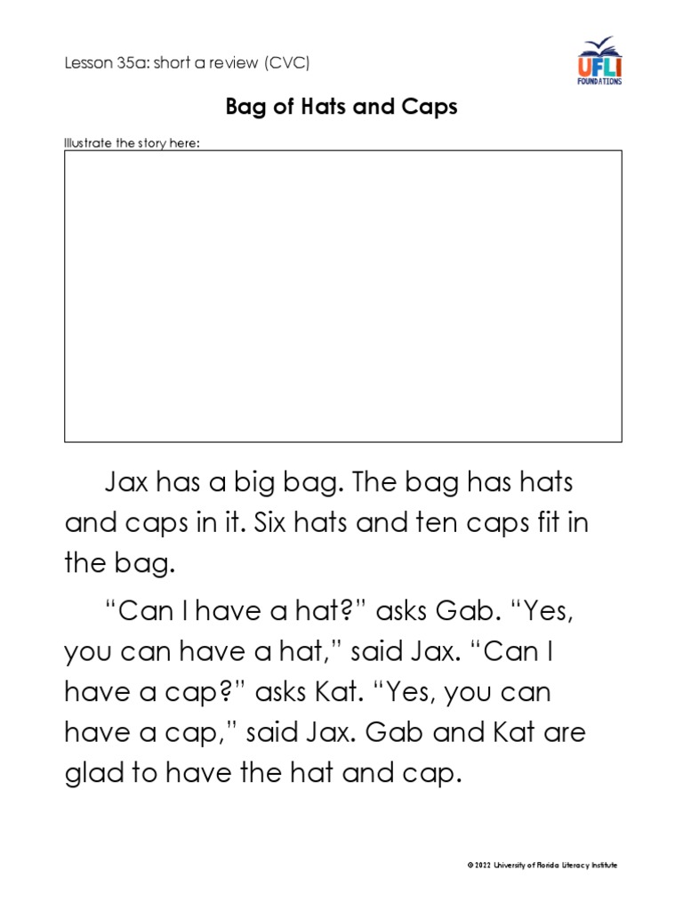 Lesson 35a: Bag of Hats Story | PDF