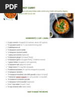 Authentic Indian Table D'Hôte Menu | PDF | Indian Cuisine | Food And ...