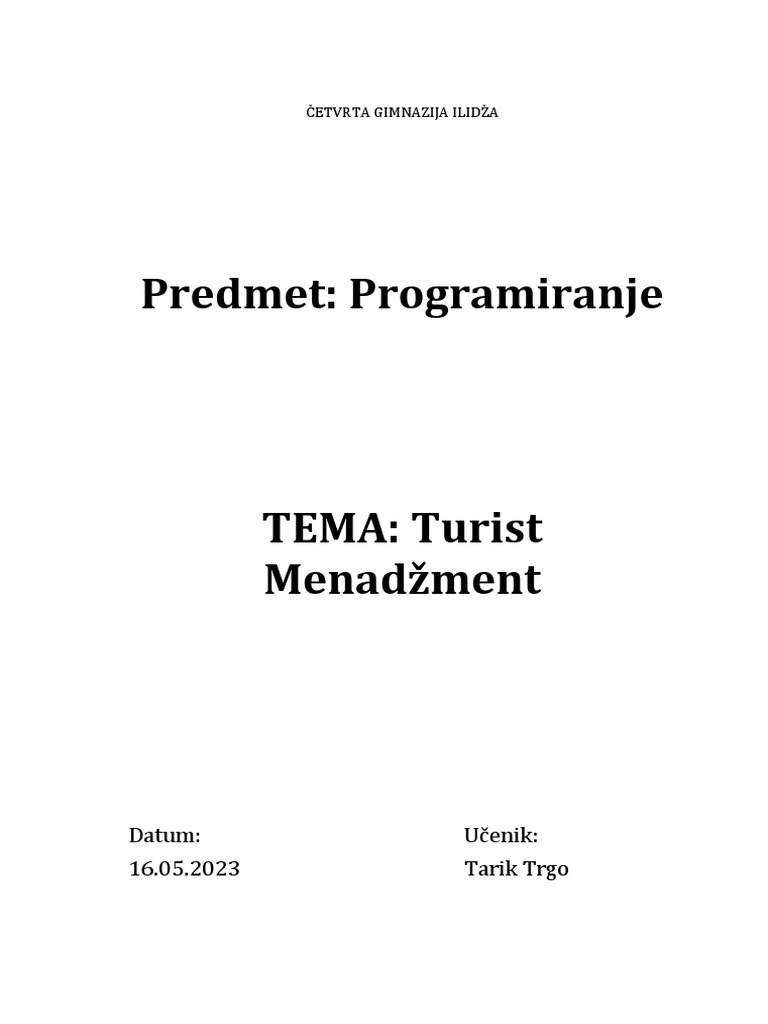 Template Za Seminarski Rad | PDF