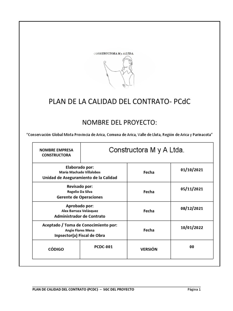 Formato PCDC | PDF | Calidad (comercial) | Sistema de manejo de calidad