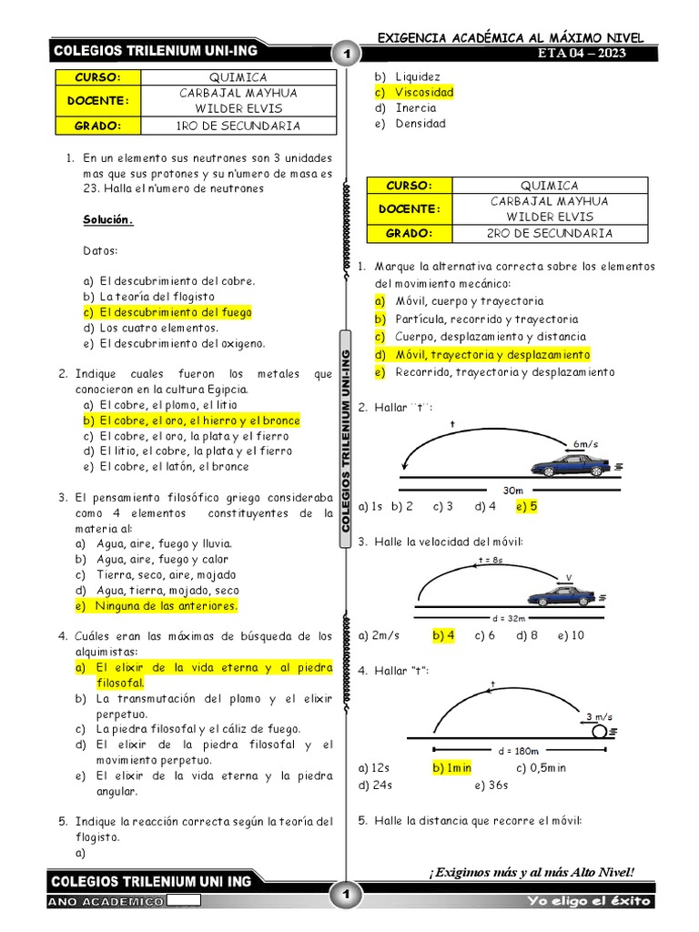 Solucionario Compendio | PDF