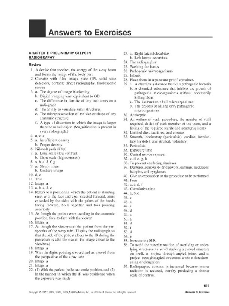 Workbook For Merrills Atlas of Radiographic Positioning and Procedures ... Workbook For Merrills Atlas of Radiographic Positioning and Procedures ...