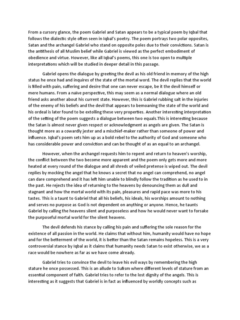 Gabriel and Satan | PDF