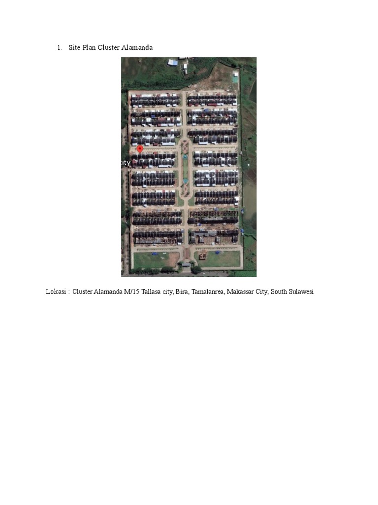 Site Plan Cluster Alamanda | PDF