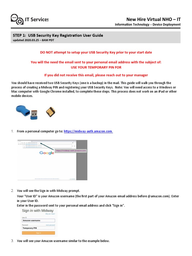USB Security Key Registration User Guide - Current-1 | PDF