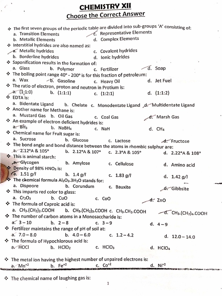 Chemistry Blanks | PDF