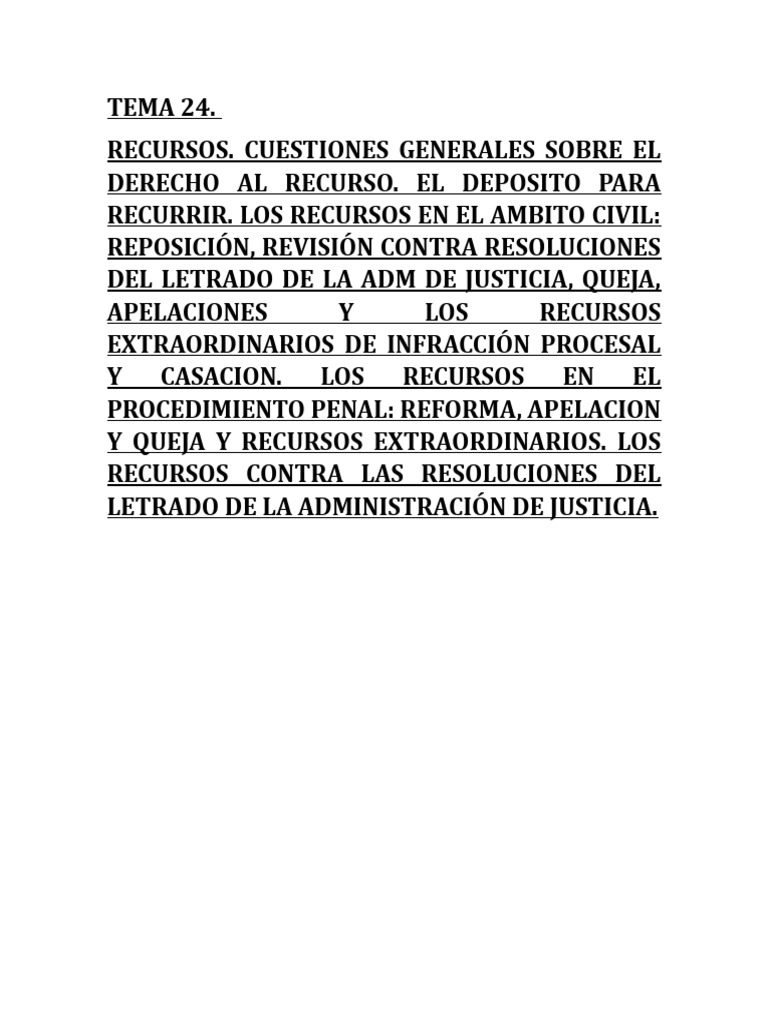 Tema 24 Tramitacion Procesal | PDF