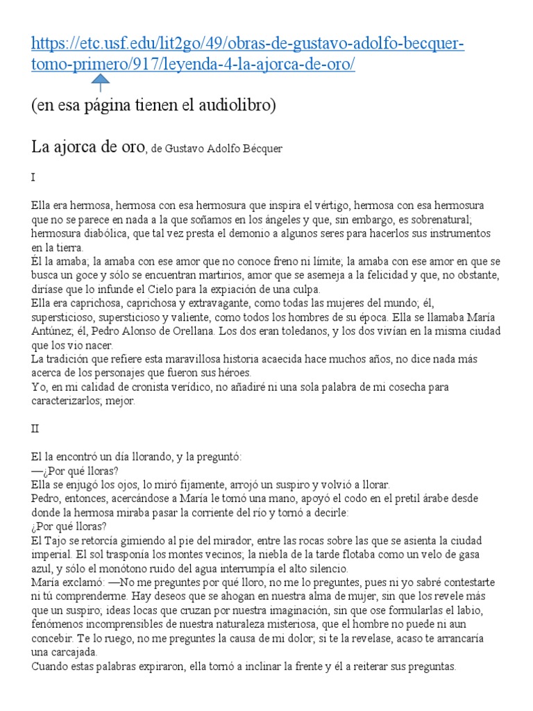 La Ajorca de Oro | PDF