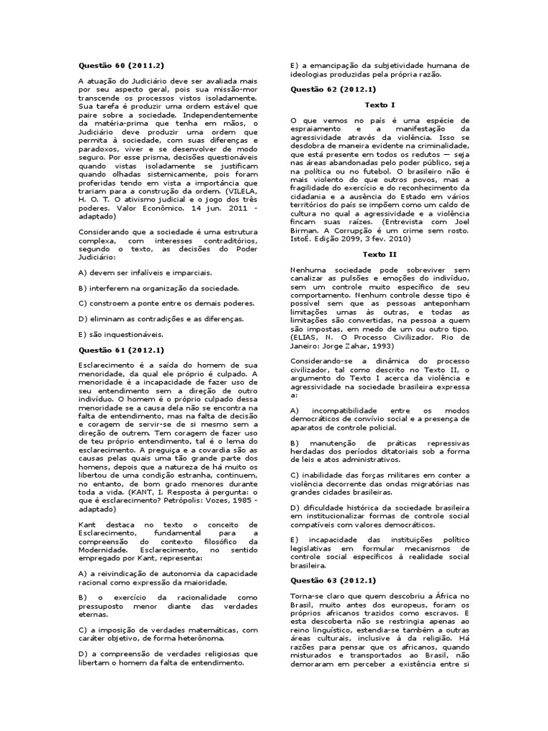 Simulado Filosofia e Sociologia - Aprova 01-11-22 | PDF | Liberdade | Platão