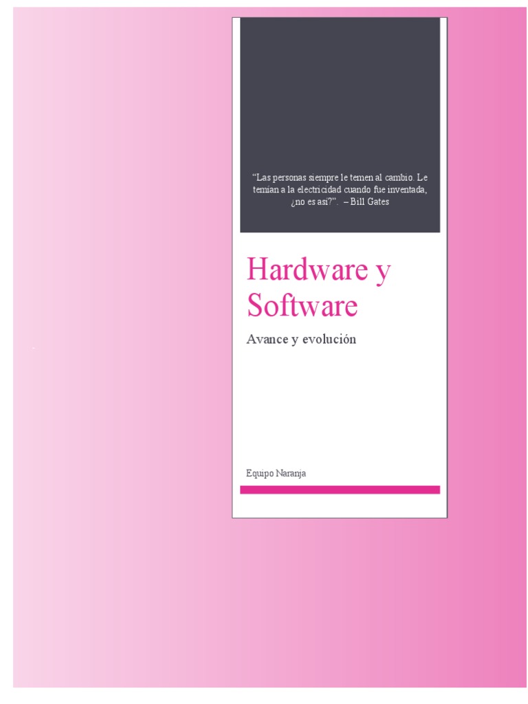 Evolución del Hardware y Software Computacional | PDF