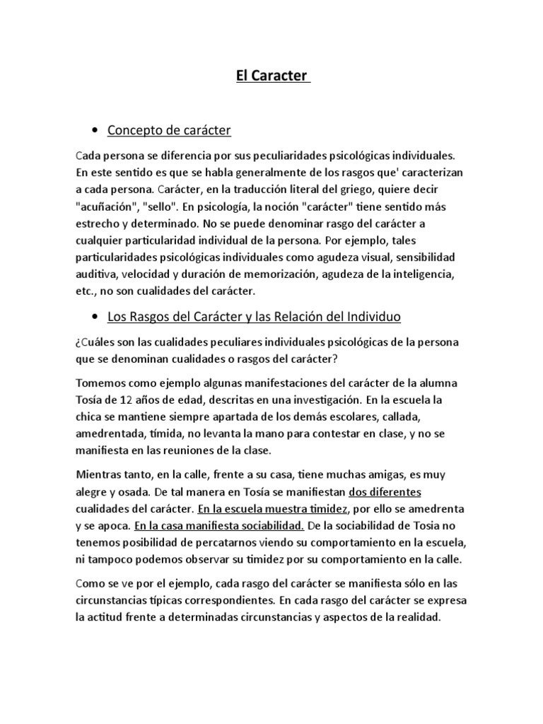 Rasgos y Estructura del Carácter | PDF | Motivación | Motivacional