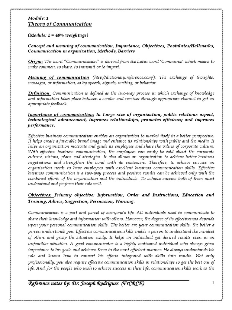 Communication Theory | PDF