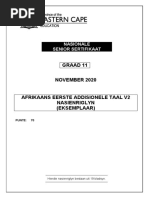 Afrikaans Eerste Addisionele Taal Graad 8 - Junie 2023 | PDF
