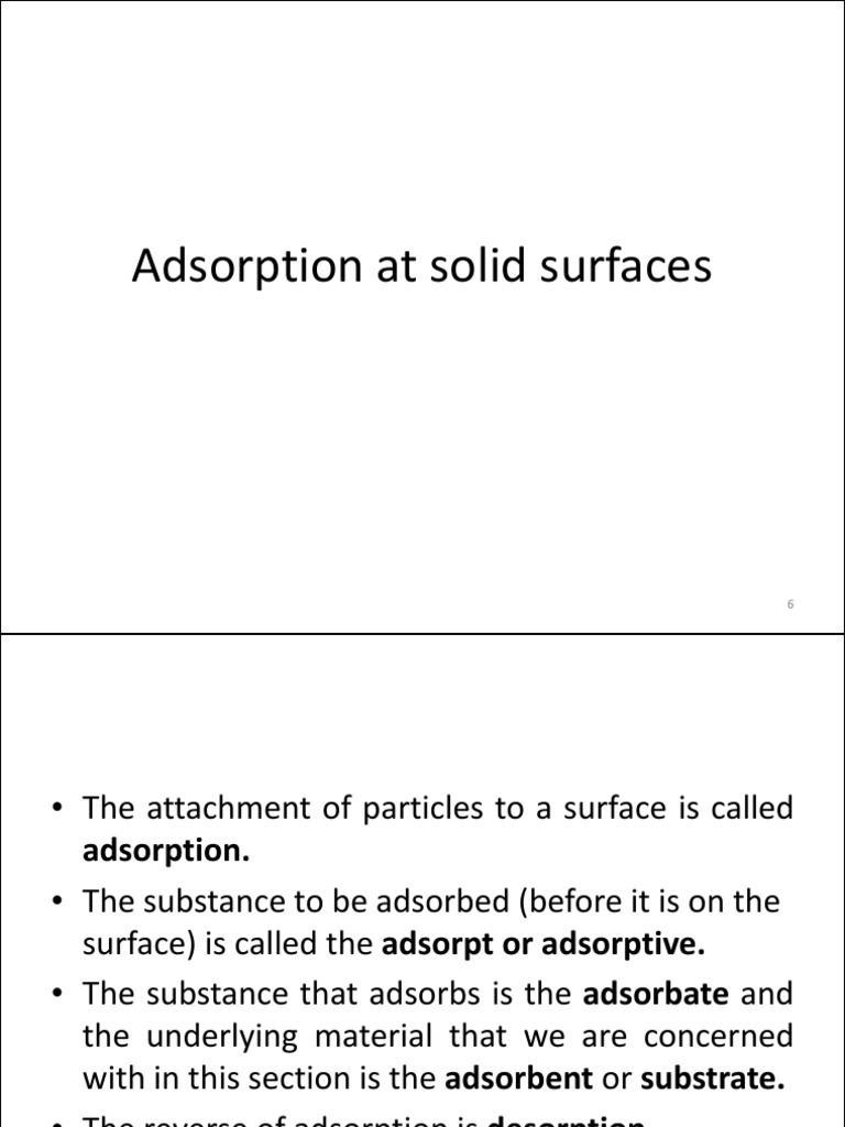 Gas Adsorption on Solid Surfaces | PDF | Adsorption | Nature