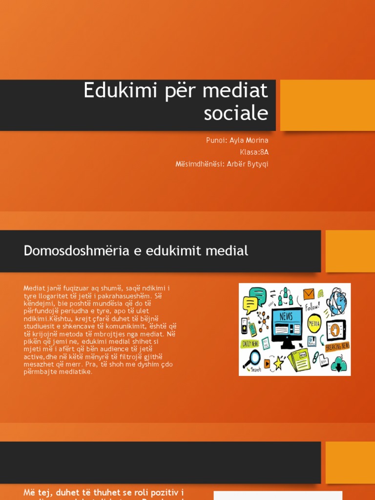 Edukimi Për Mediat Sociale | PDF