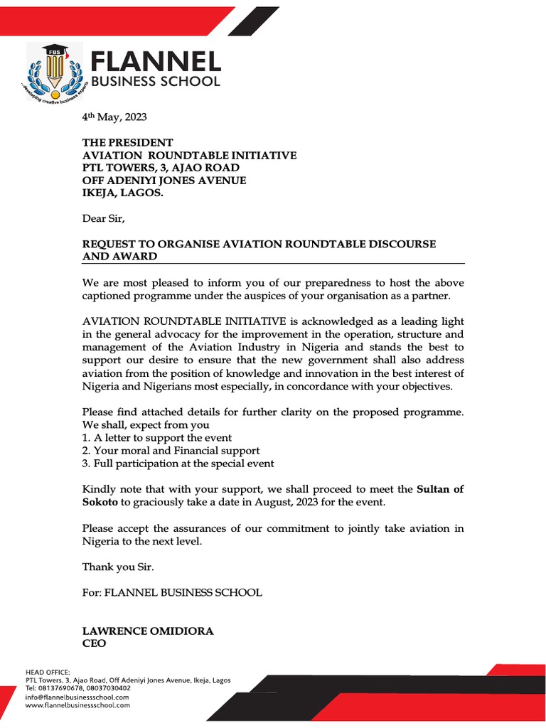 Aviation Roundtable Initiative Proposal | PDF