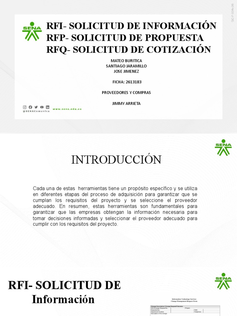 RFI, RFP y RFQ: Guía de Adquisición Empresarial | PDF | Solicitud de propuesta | Business