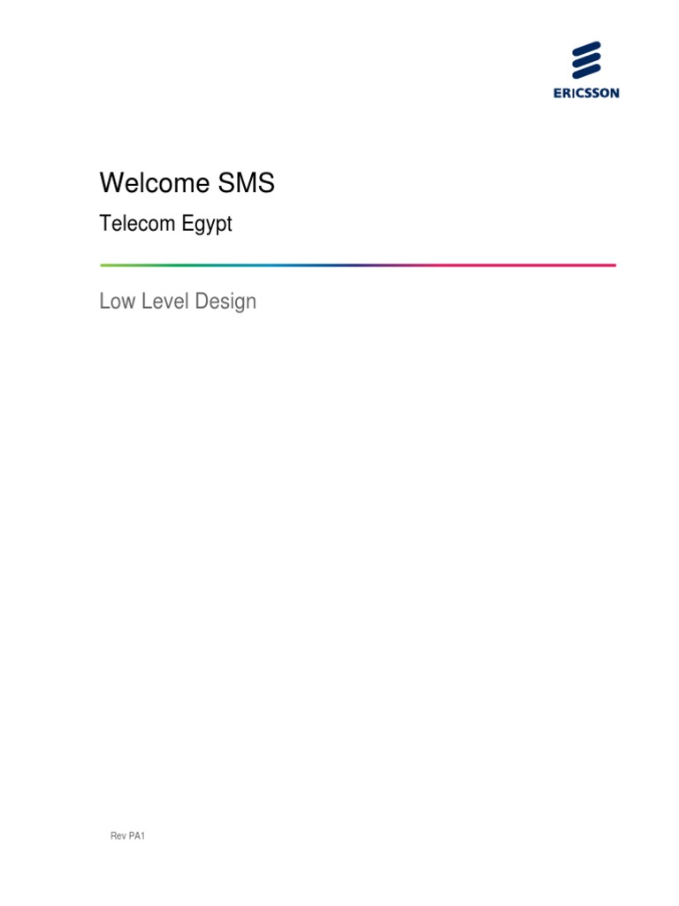 High Availability SMS Welcome Solution Architecture and Component ...