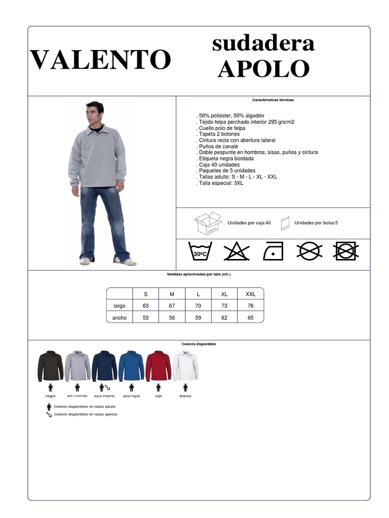 Ficha Técnica de Polo Manga Larga | PDF