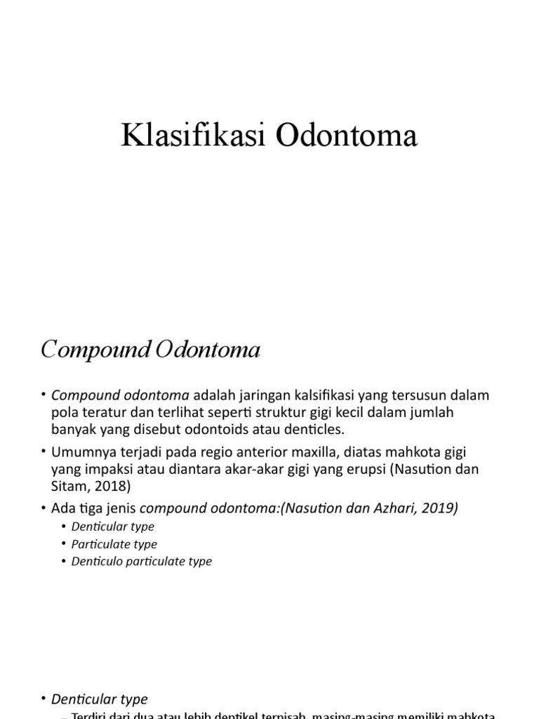 Klasifikasi Odontoma | PDF