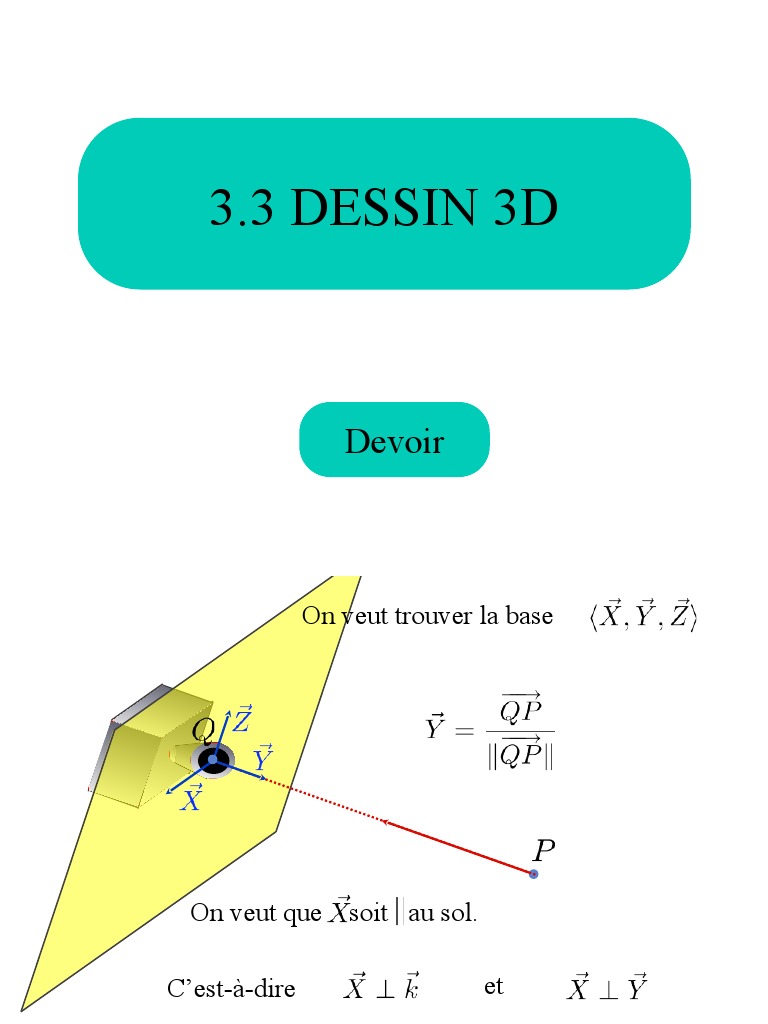3.3 Dessin 3D: Devoir | PDF
