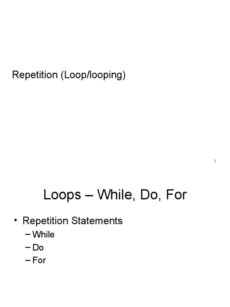 Looping (While) | PDF | Control Flow | Computer Science Looping (While) | PDF | Control Flow | Computer Science