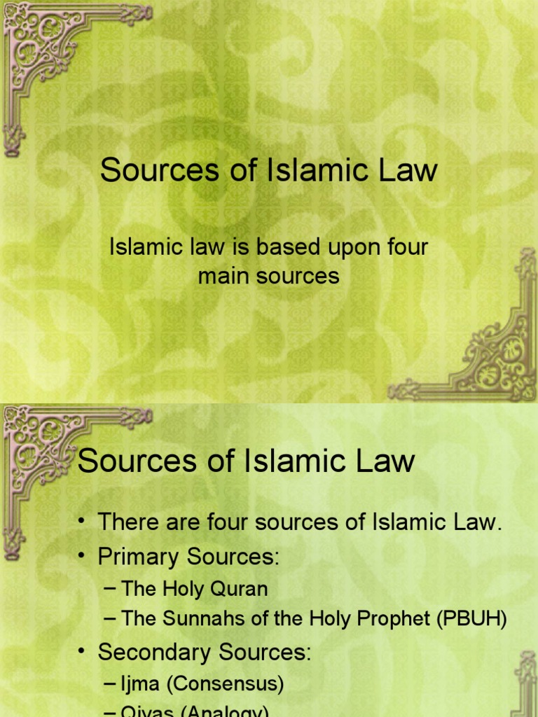 Sources of Islamic Laws | PDF | Islamic Philosophy | Islamic Fundamentalism