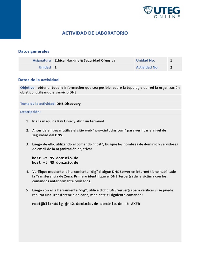 LAB 03 DNS Discovery | PDF