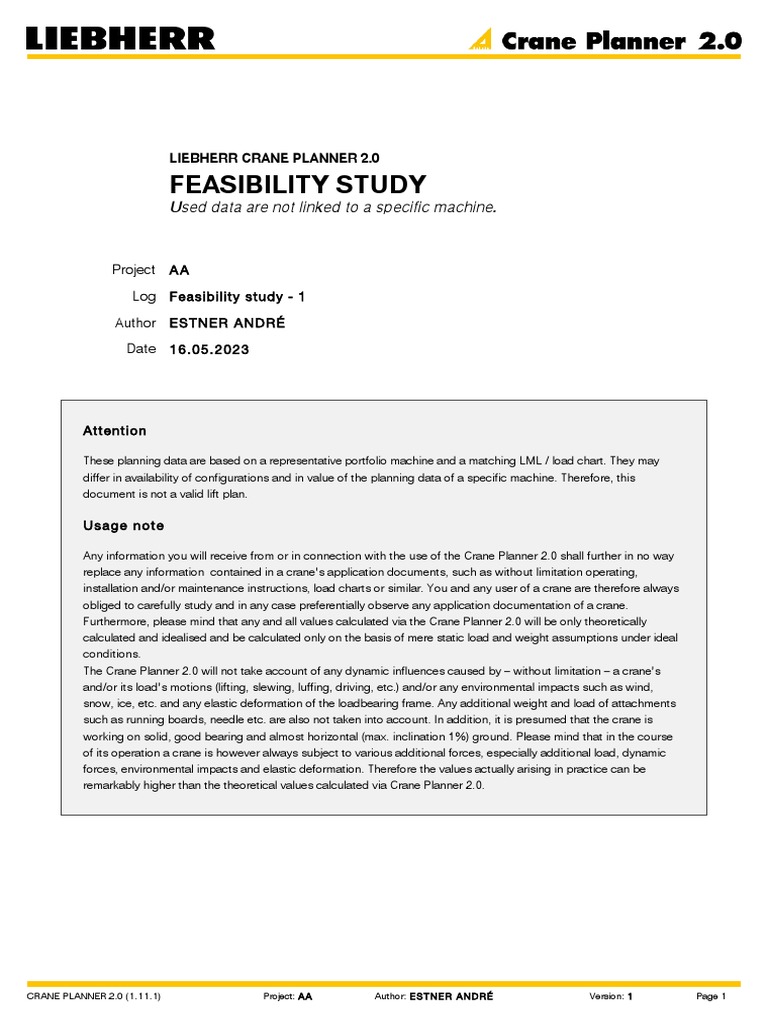 AA-Feasibility Study-1 | PDF | Crane (Machine) | Mechanical Engineering