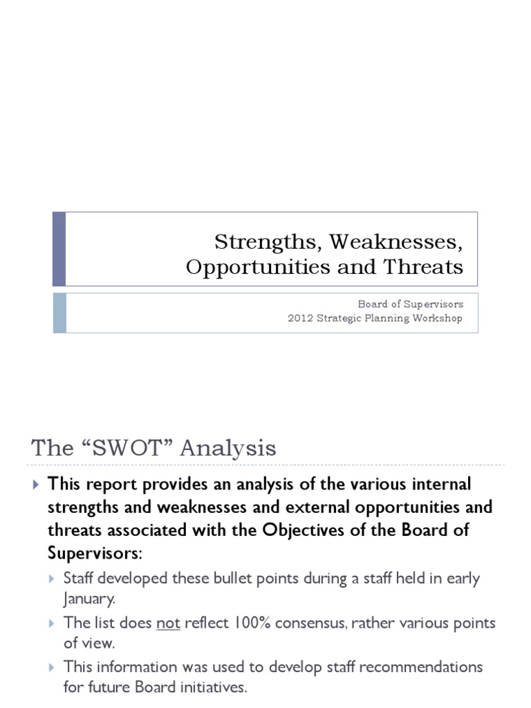 SWOT Analysis | PDF | Swot Analysis | Emergency Medical Services