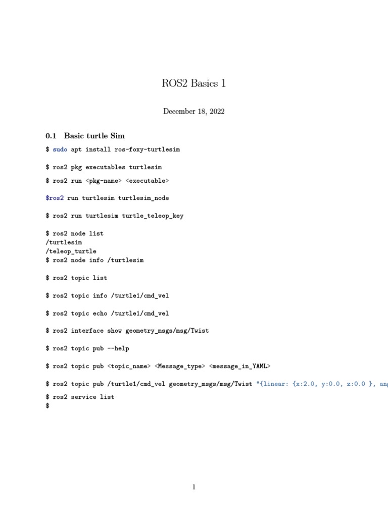 Ros2 Basics 1 Pdf