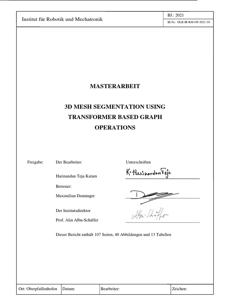 3D Mesh Segmentation Using Transformer Based Graph Operations | PDF | Image Segmentation ...