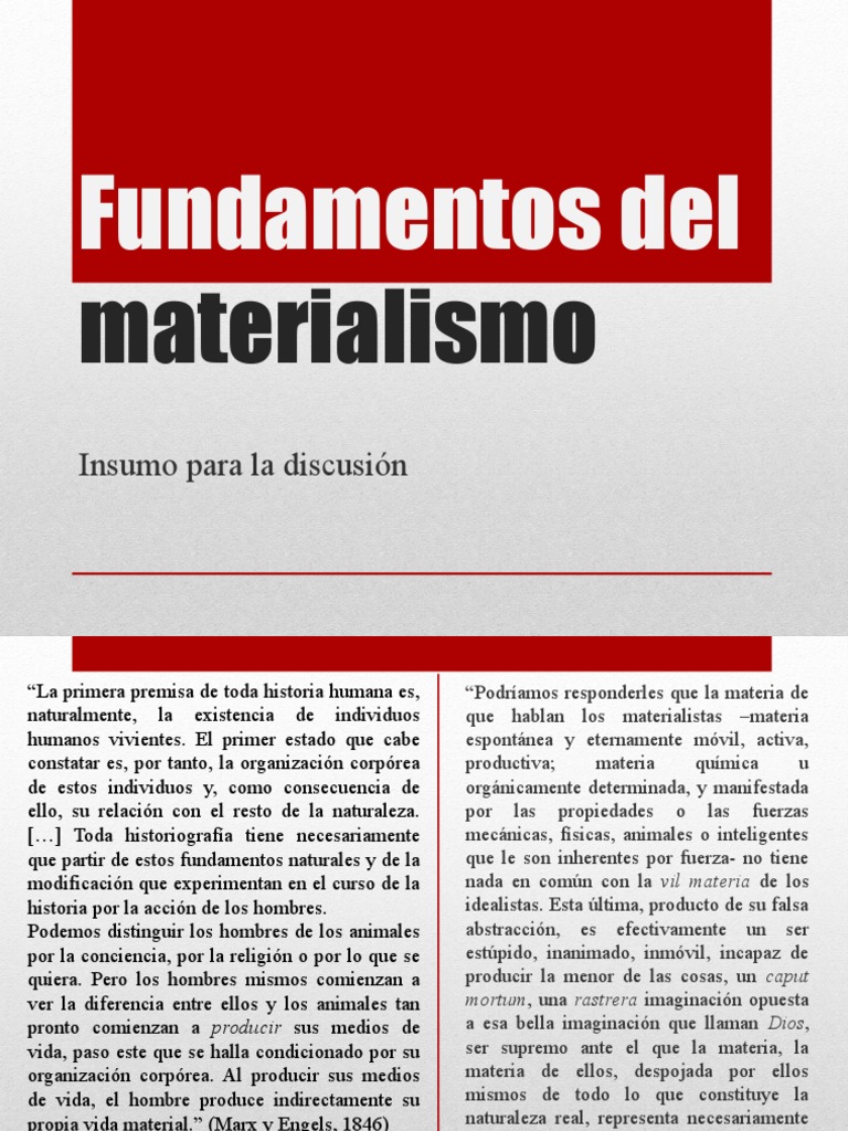 Fundamentos Del Materialismo | PDF | Materialismo | Importar