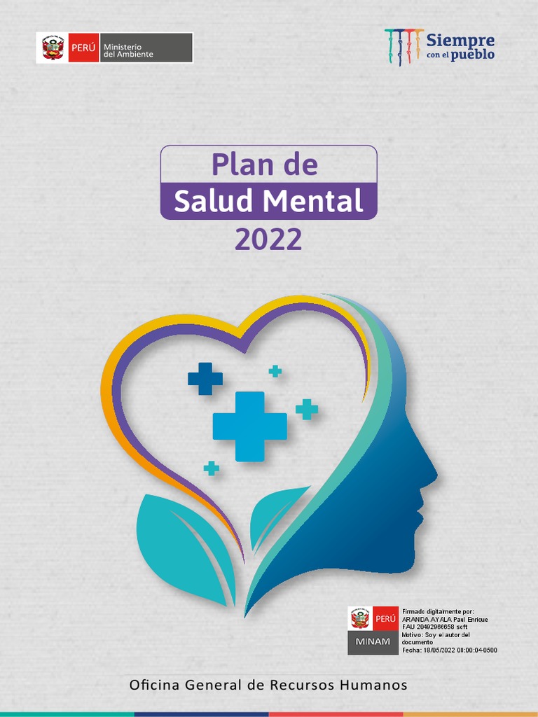 Plan de Salud Mental PDF | PDF | Salud mental | Trastorno mental