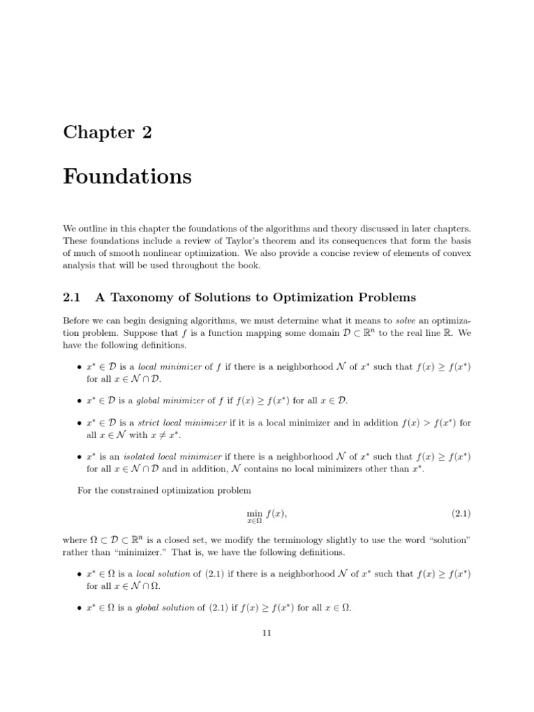 O4MD 02 Foundations | PDF | Mathematical Optimization | Function (Mathematics)
