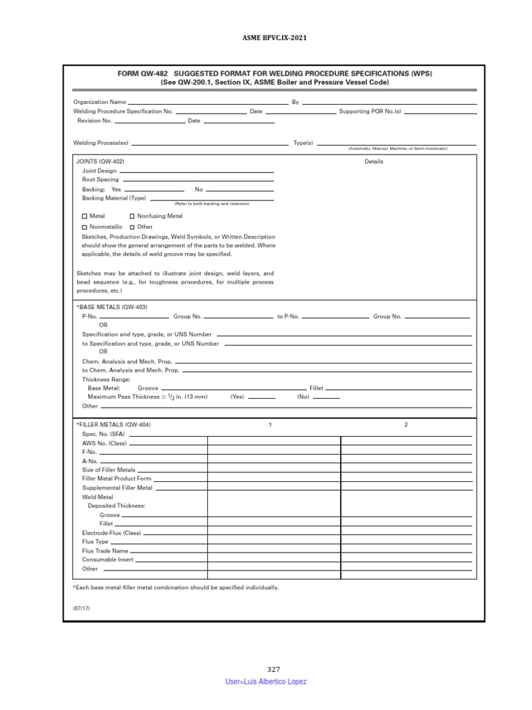 WPS&PQR Forms | Download Free PDF | Welding | Construction
