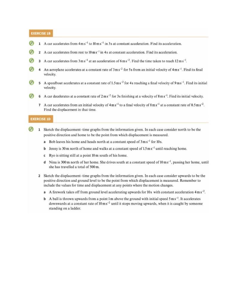 Mechanics WorkSheet | PDF