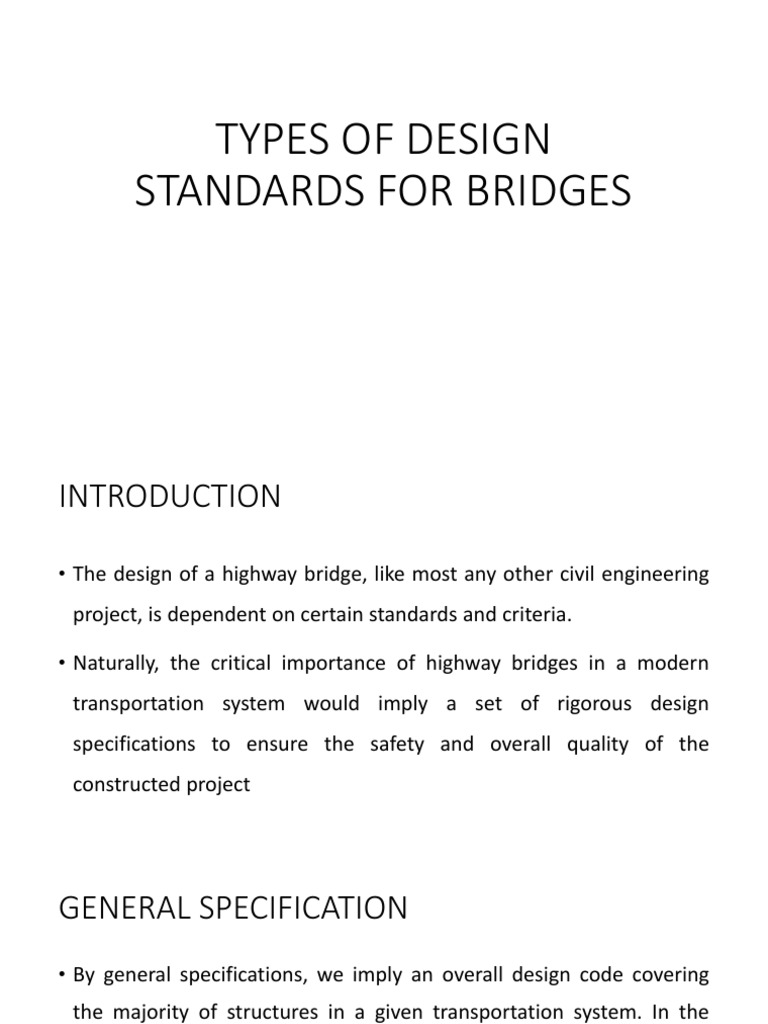 Design For Standard Bridges - General Specifications | Download Free ...
