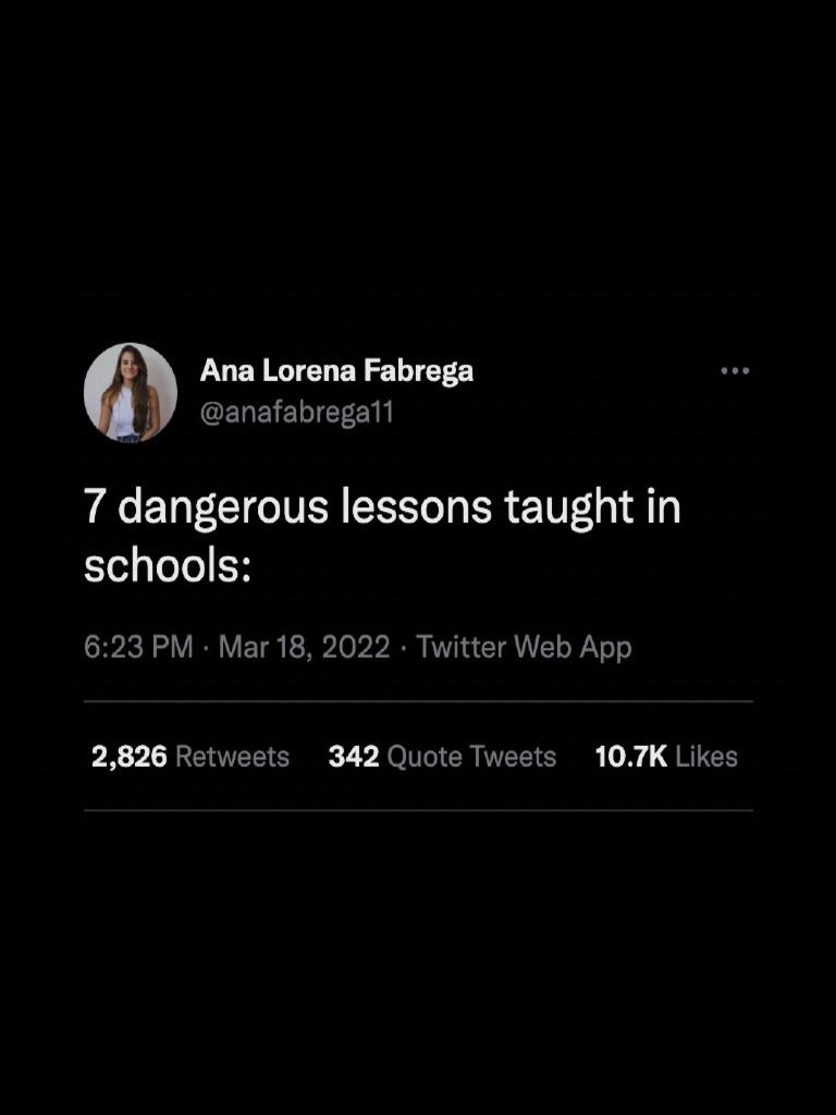 7 Dangerous Lessons Taught in School | PDF