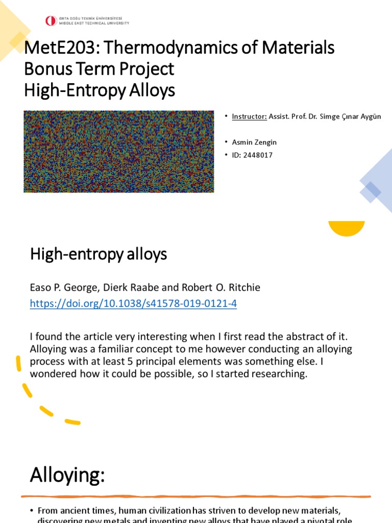 High Entropy Alloys | PDF