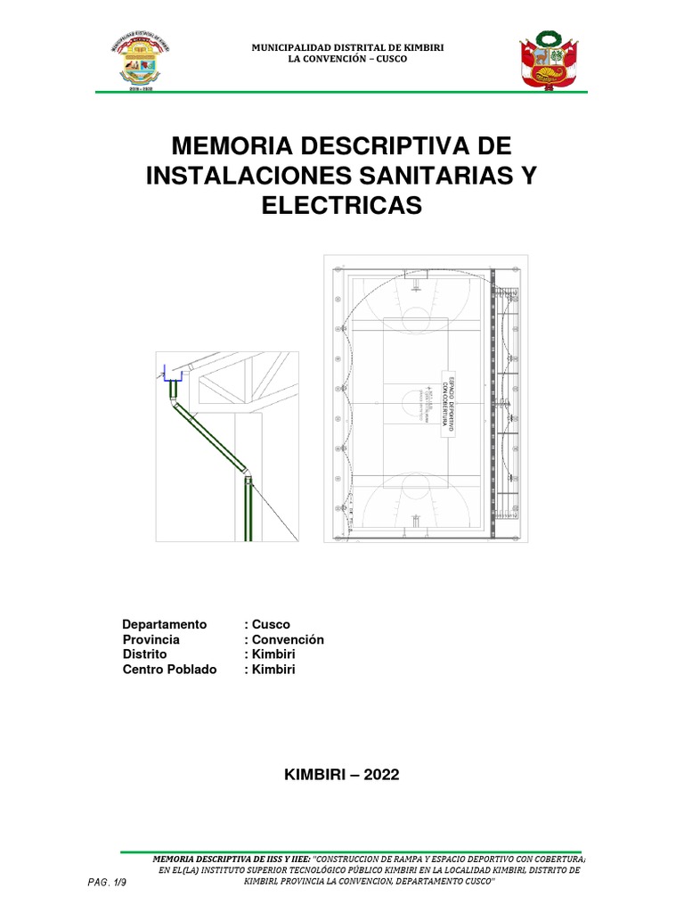 Memoria Descriptiva de IISS y IIEE | PDF