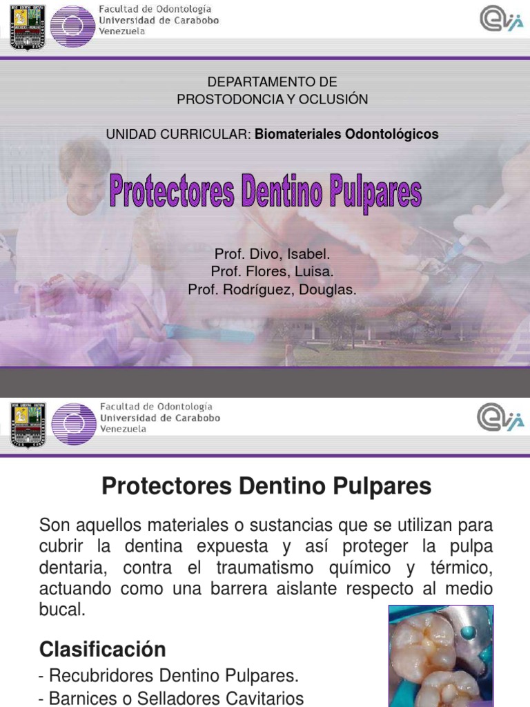 Tipos de Protectores Dentino Pulpares | PDF | Solvente | Barniz