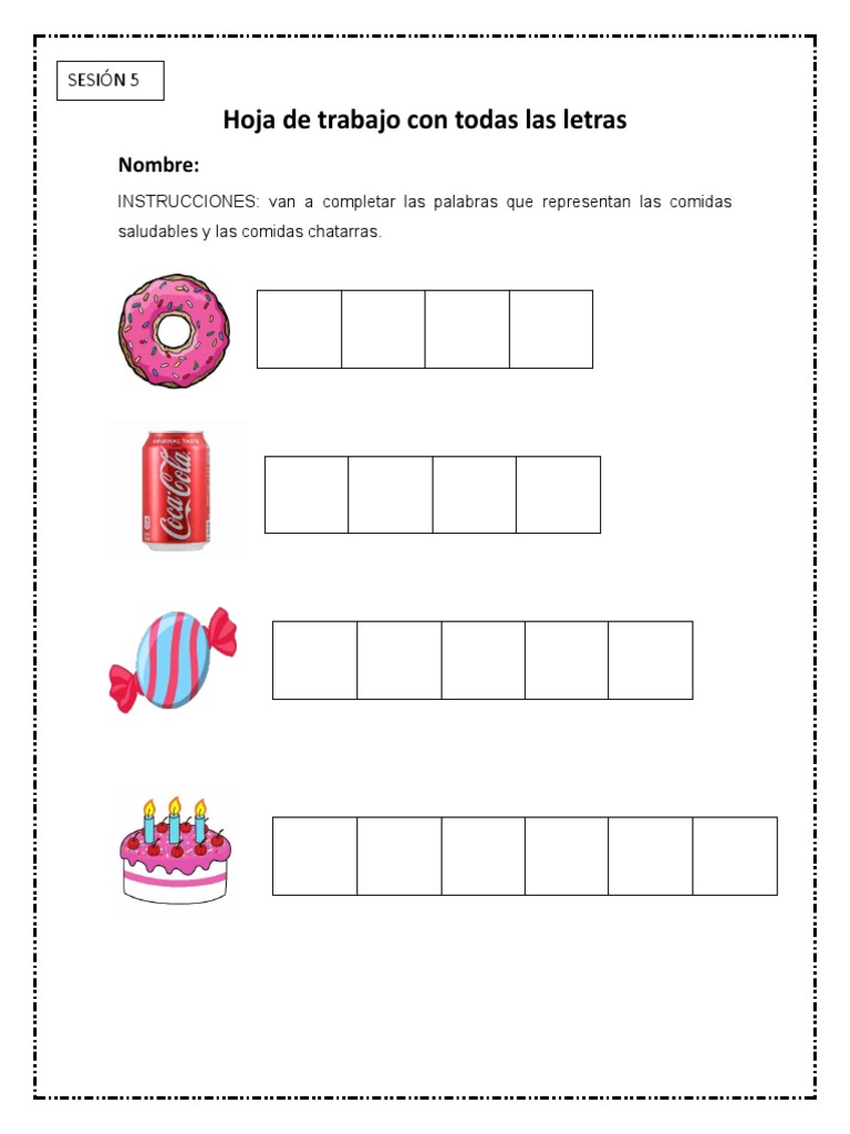 Hojas De Trabajo Para Comunicar Necesidades