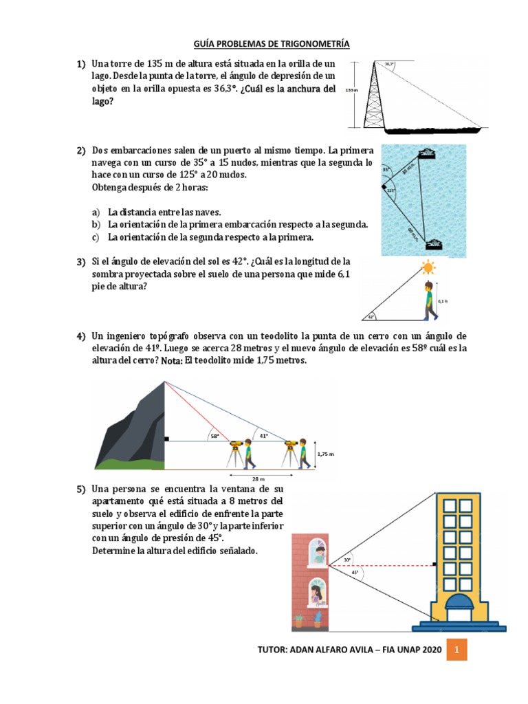 Problemas Trigonometría | PDF