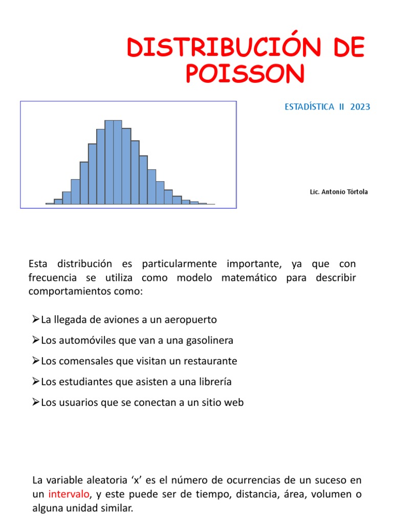 Distribución de Poisson: Ejemplos y Fórmulas | PDF