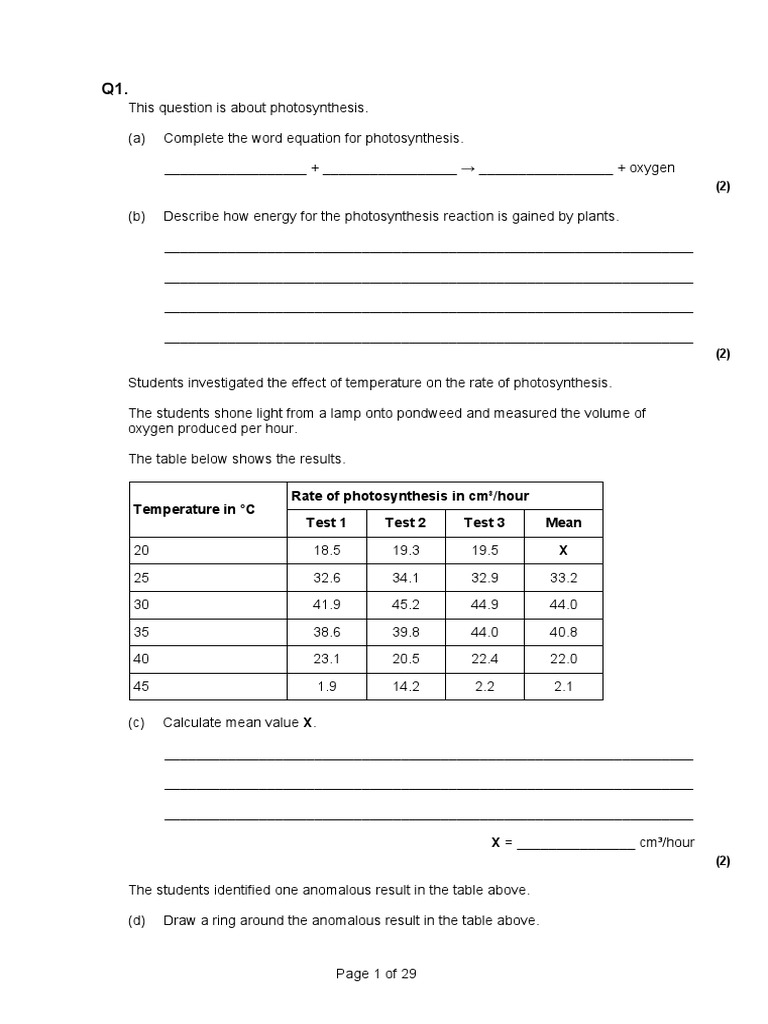 RP - Photosynthesis | PDF | Active Site | Photosynthesis