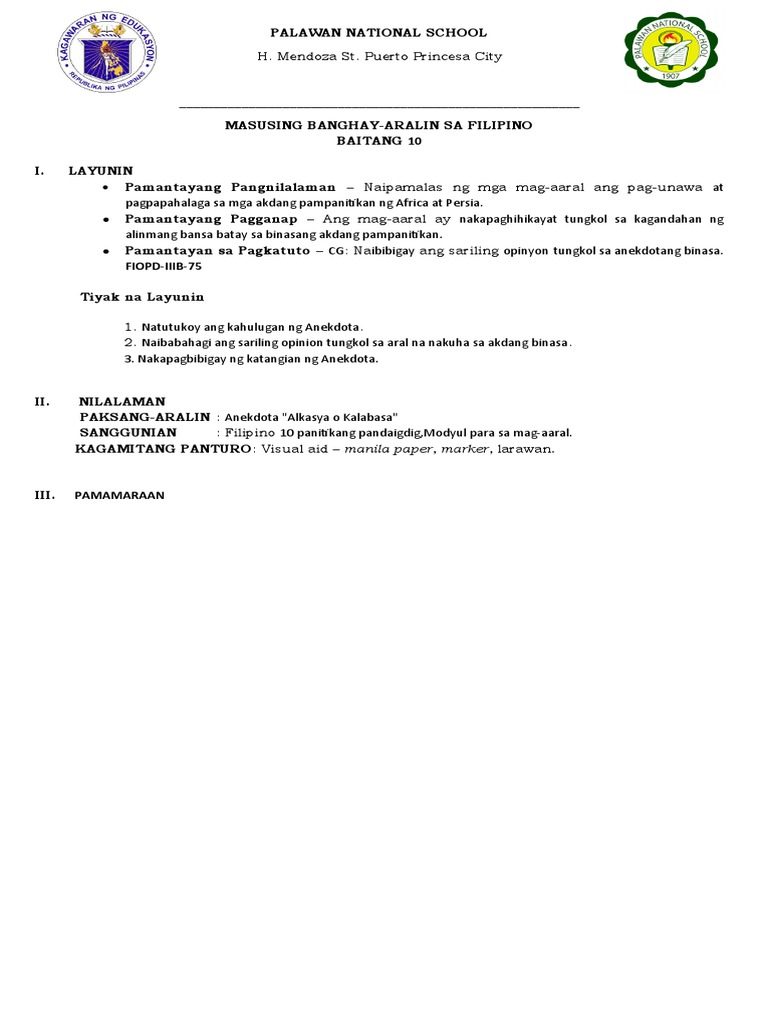 Anekdota Akasya o Kalabasa Final | PDF