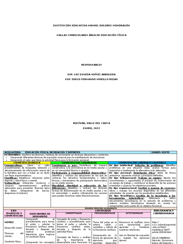 Mallas Curriculares | PDF